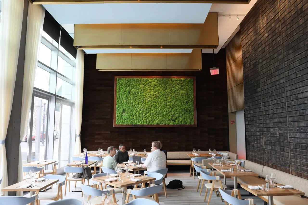 Biophilic Cafes: Moss Walls & Artificial Greenery Redefine Dining ...